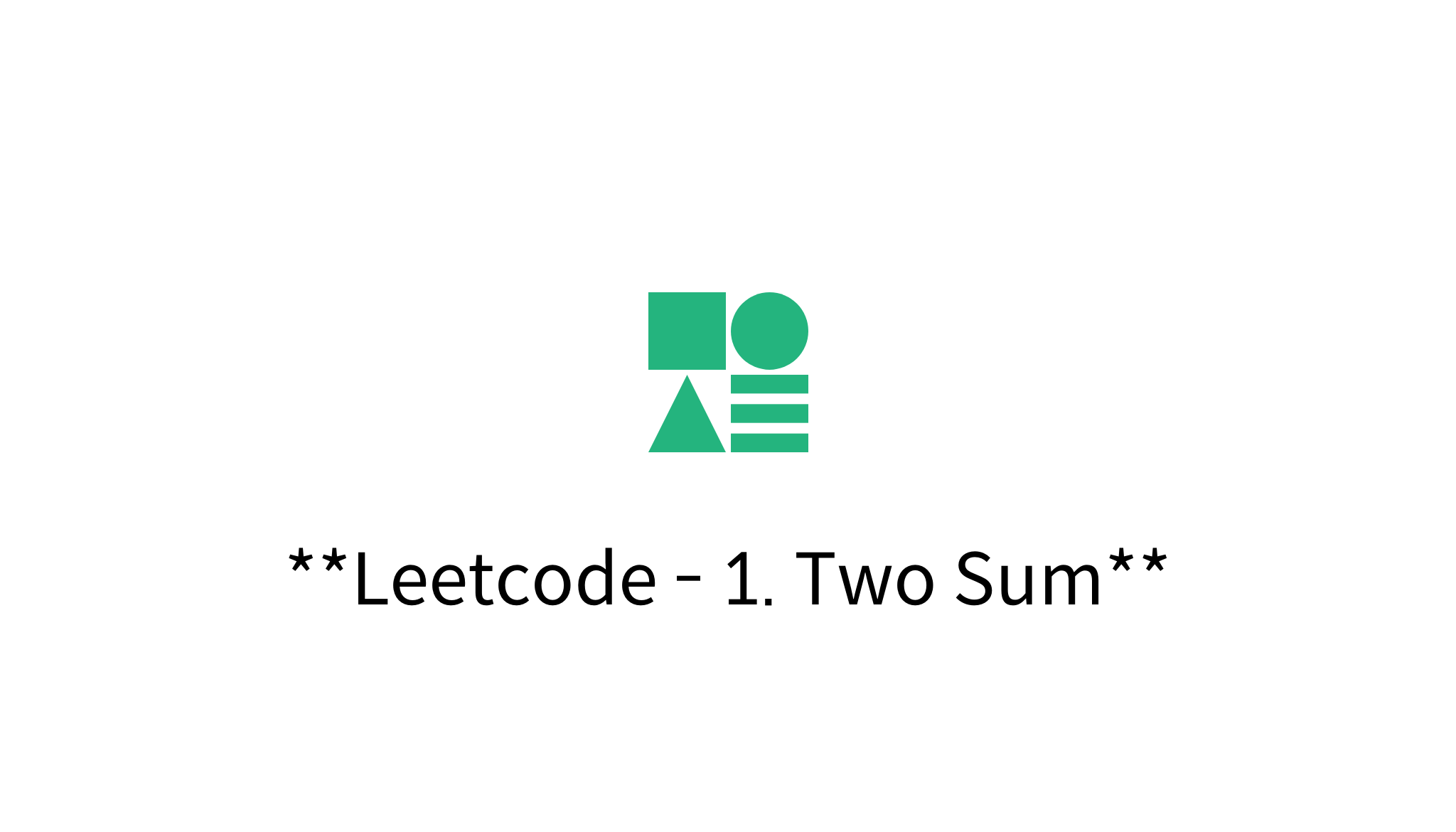Leetcode - 1. Two Sum - mysetting